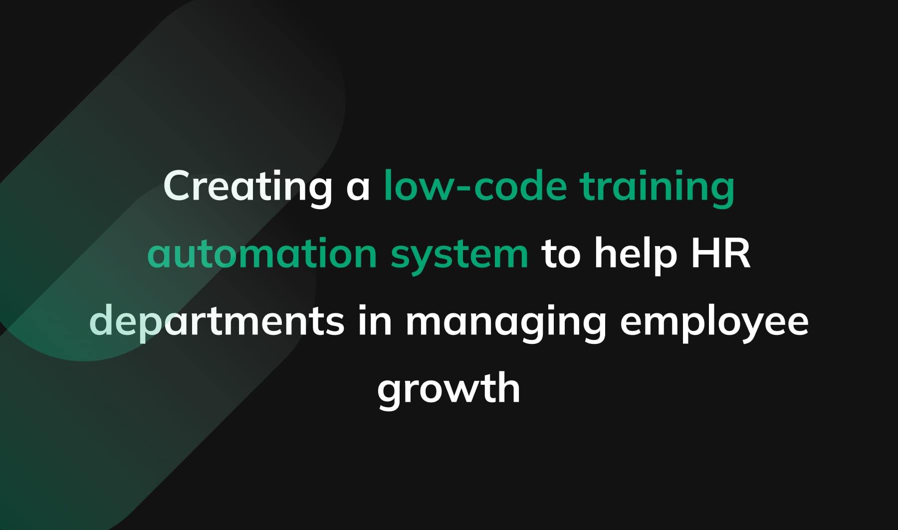 Building a low-code HR employee training management system